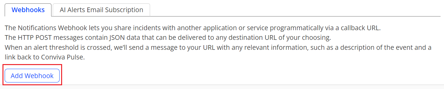 Setting Webhook Notifications